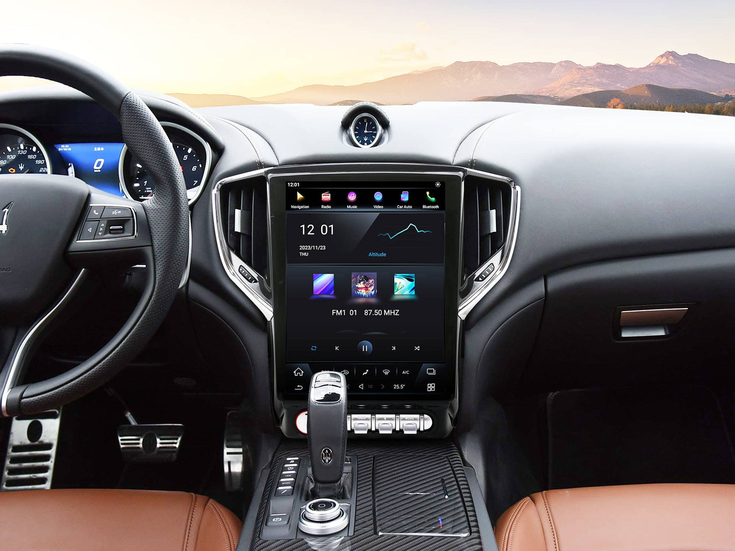 Tesla style 12.1" Screen Android Head Unit for Maserati Ghibli 2014-20 ...